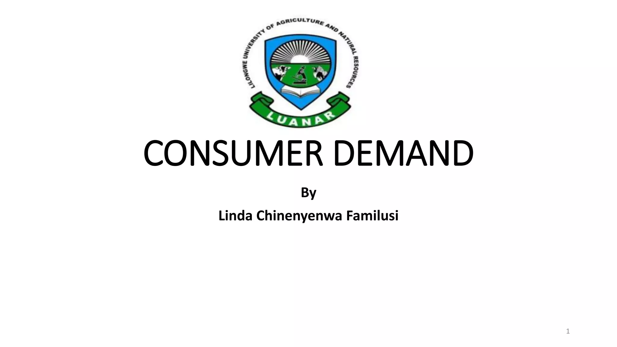 Consumer Demand | PPTX