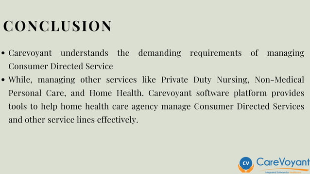 CONSUMER DIRECTED SERVICES BENEFITS OF CONSUMER-DIRECTED SERVICES ...