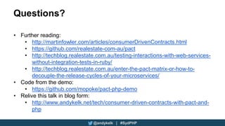 Consumer-driven contracts with Pact and PHP | PPT