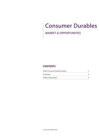 The State of Consumer Durables Market in India | PDF