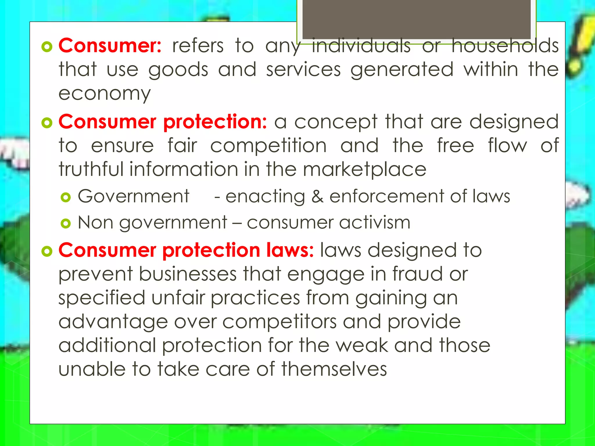 Consumer education | PPTX