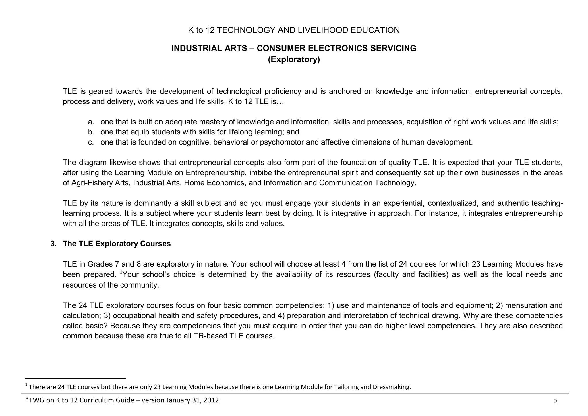 K to 12 TLE Consumer Eectronics Teacher's Guide | PDF