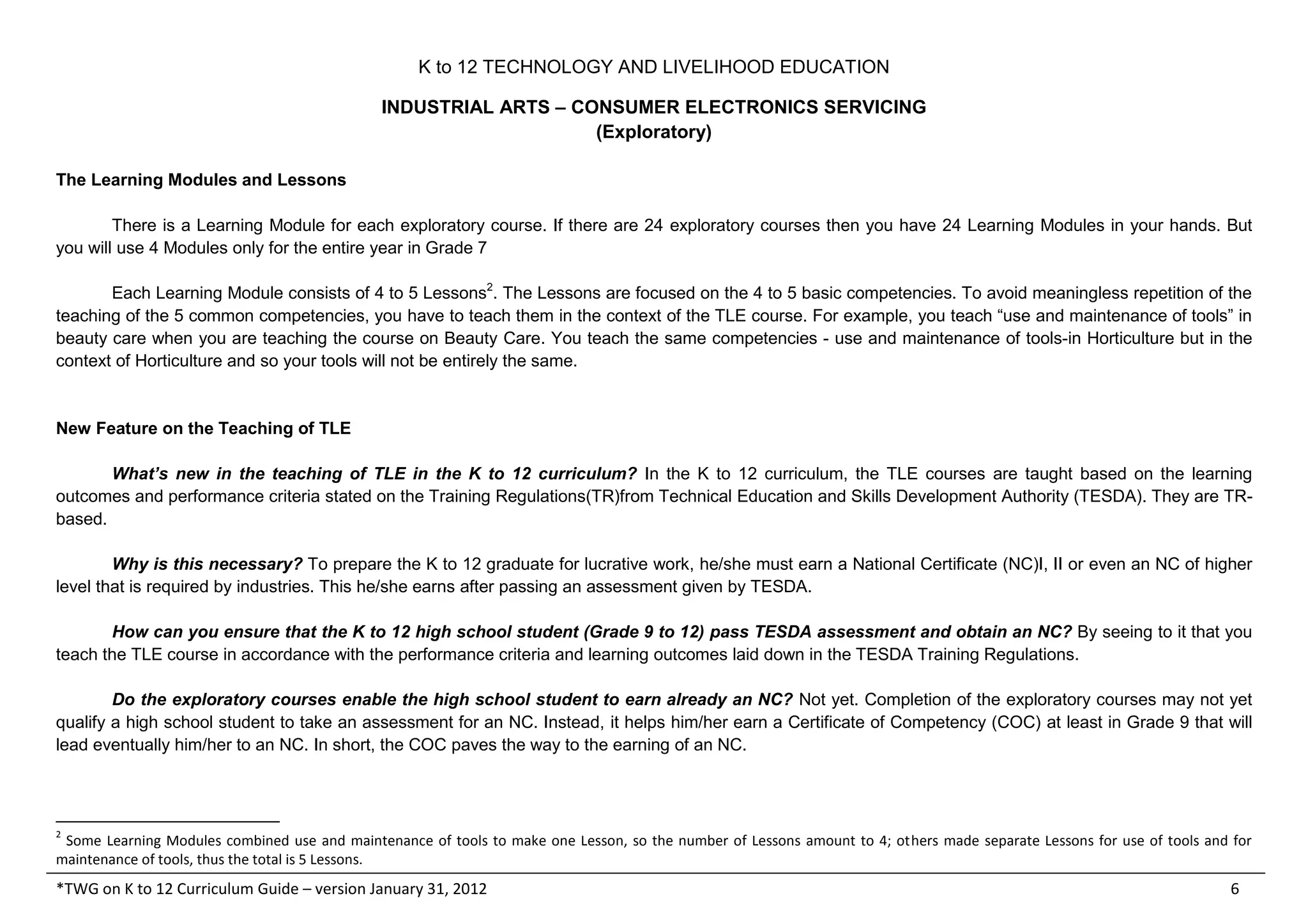 K to 12 TLE Consumer Eectronics Teacher's Guide | PDF