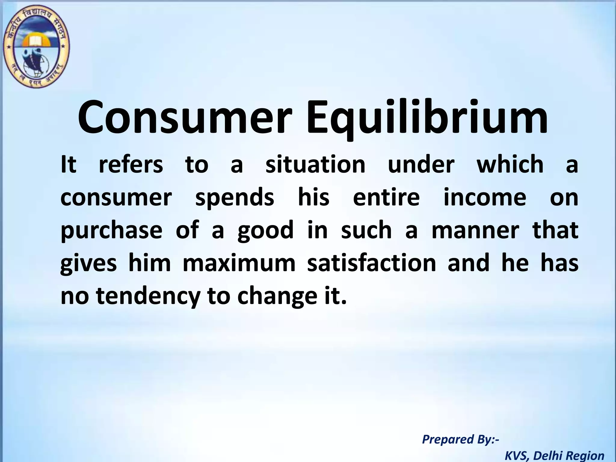 Consumer equilibrium | PPTX