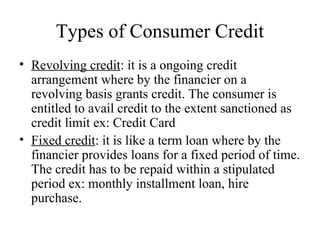 Consumer finance ppt | PPT
