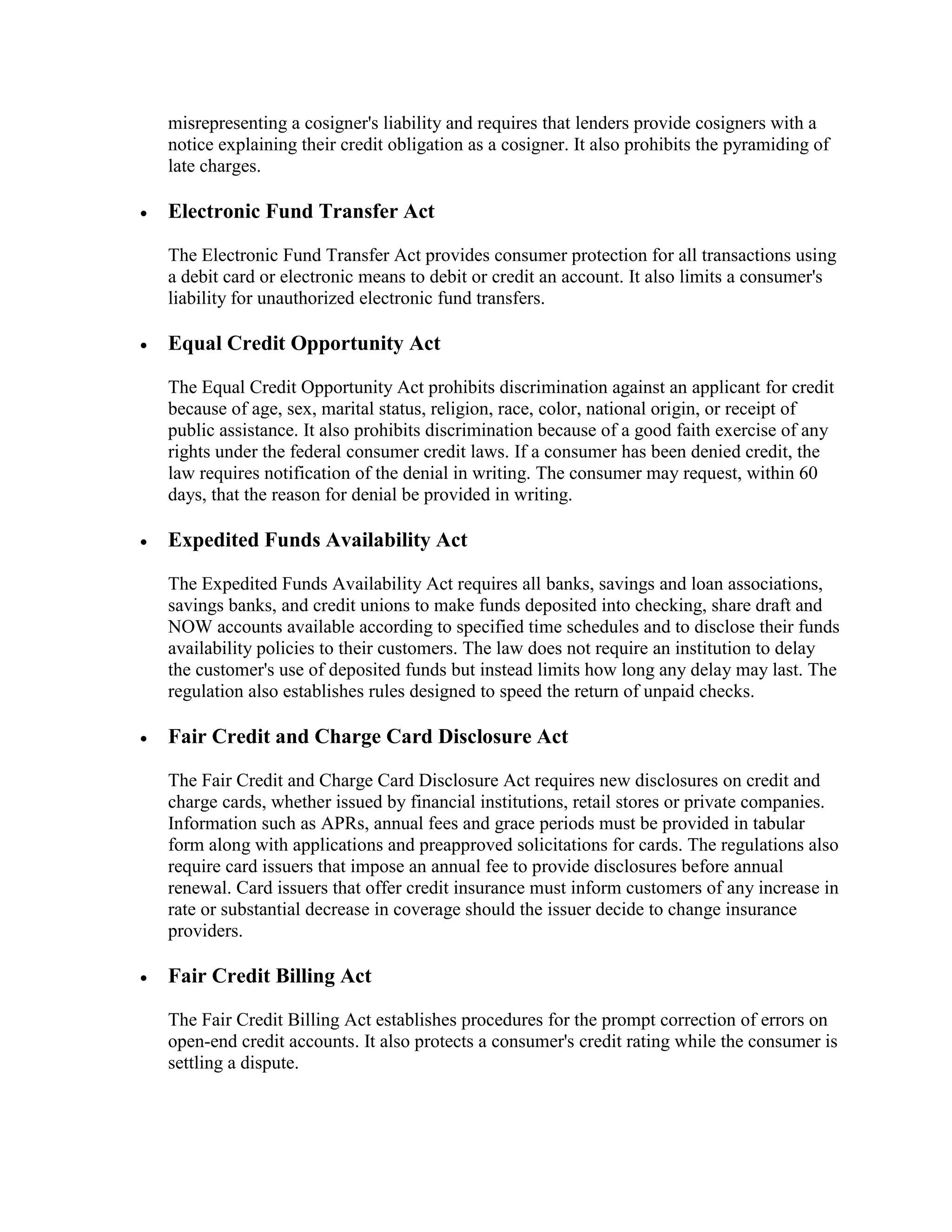 Consumer Financial Rights | PDF