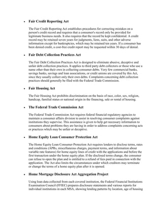 Consumer Financial Rights | PDF | Home Financing | Personal Debt