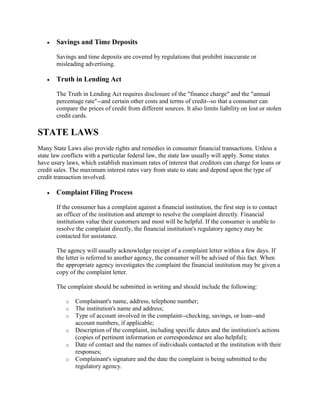 Consumer Financial Rights | PDF | Home Financing | Personal Debt