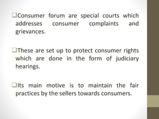 Consumer forum | PPTX