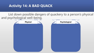 Consumer Health: Quackery | PPTX