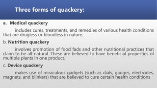 Nutrition Quackery Examples