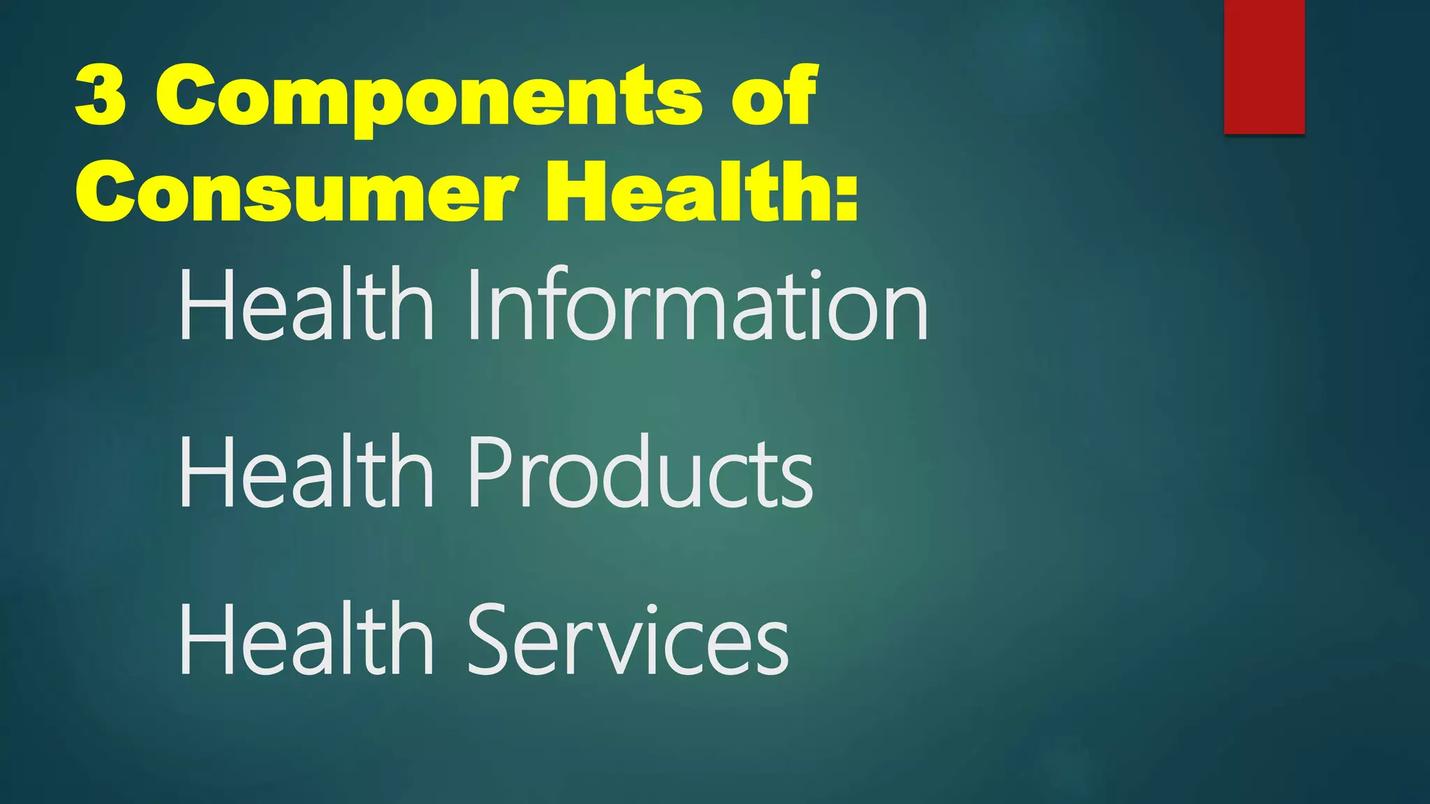 Consumer health | PPT