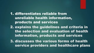 Consumer health | PPTX