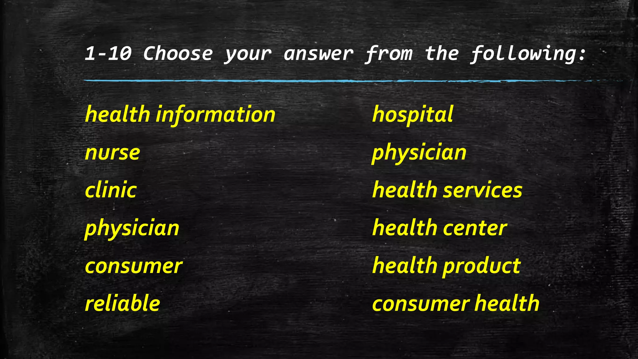 Consumer health | PPTX