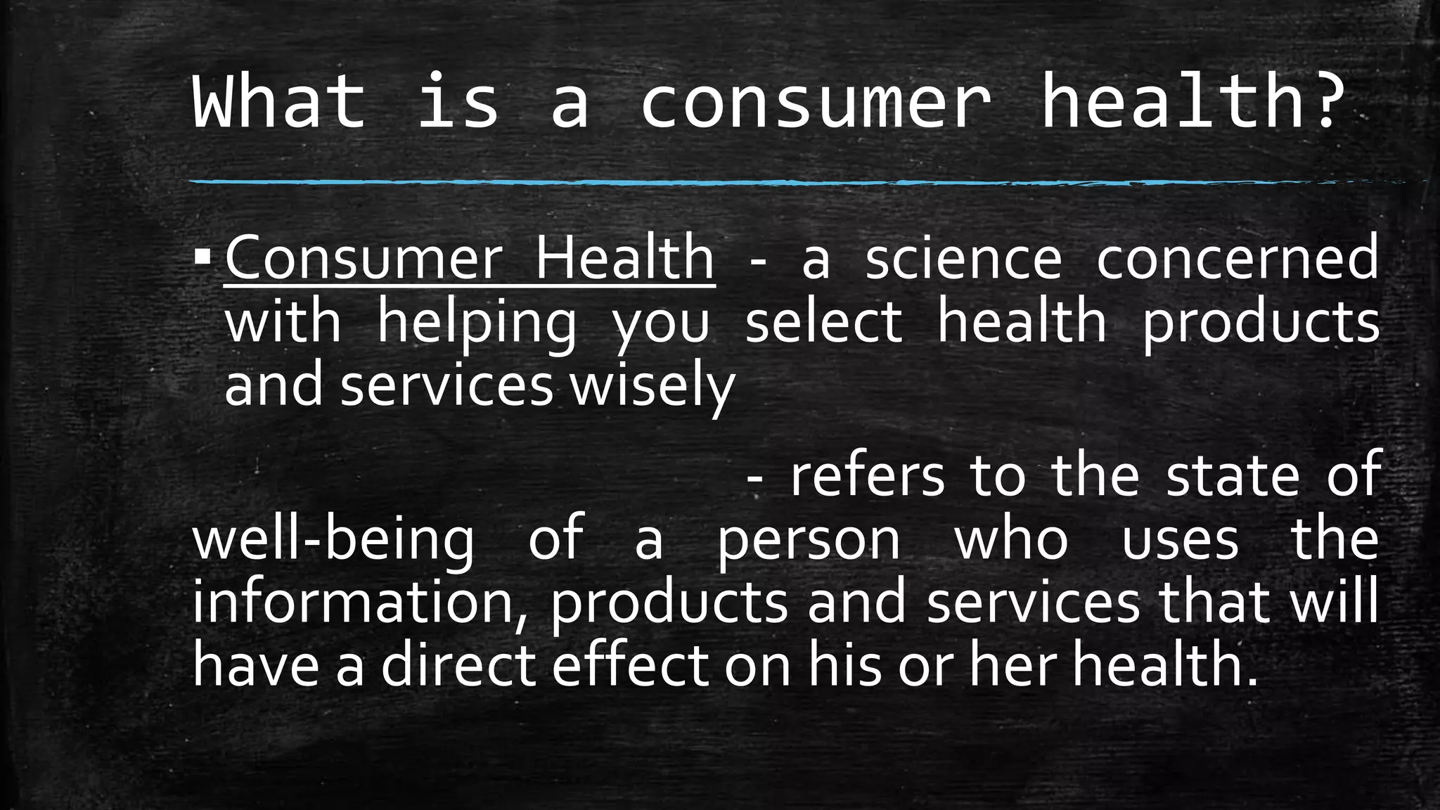 Consumer health | PPTX