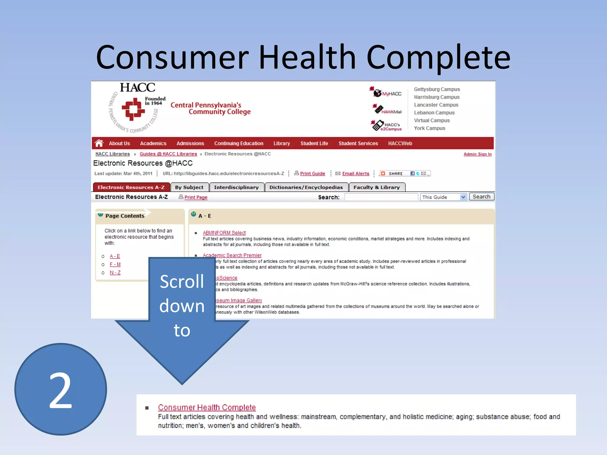 Consumer Health Complete - Finding Pamphlets and Fact Sheets | PDF