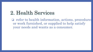 Consumer health education | PPTX