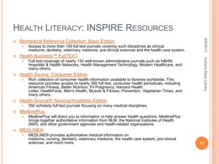 Consumer Health Information | PPT