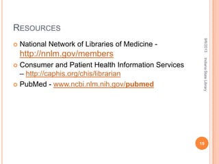 Consumer Health Information | PPT