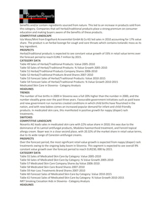 Consumer health in slovenia | PDF | Business | Business and Finance