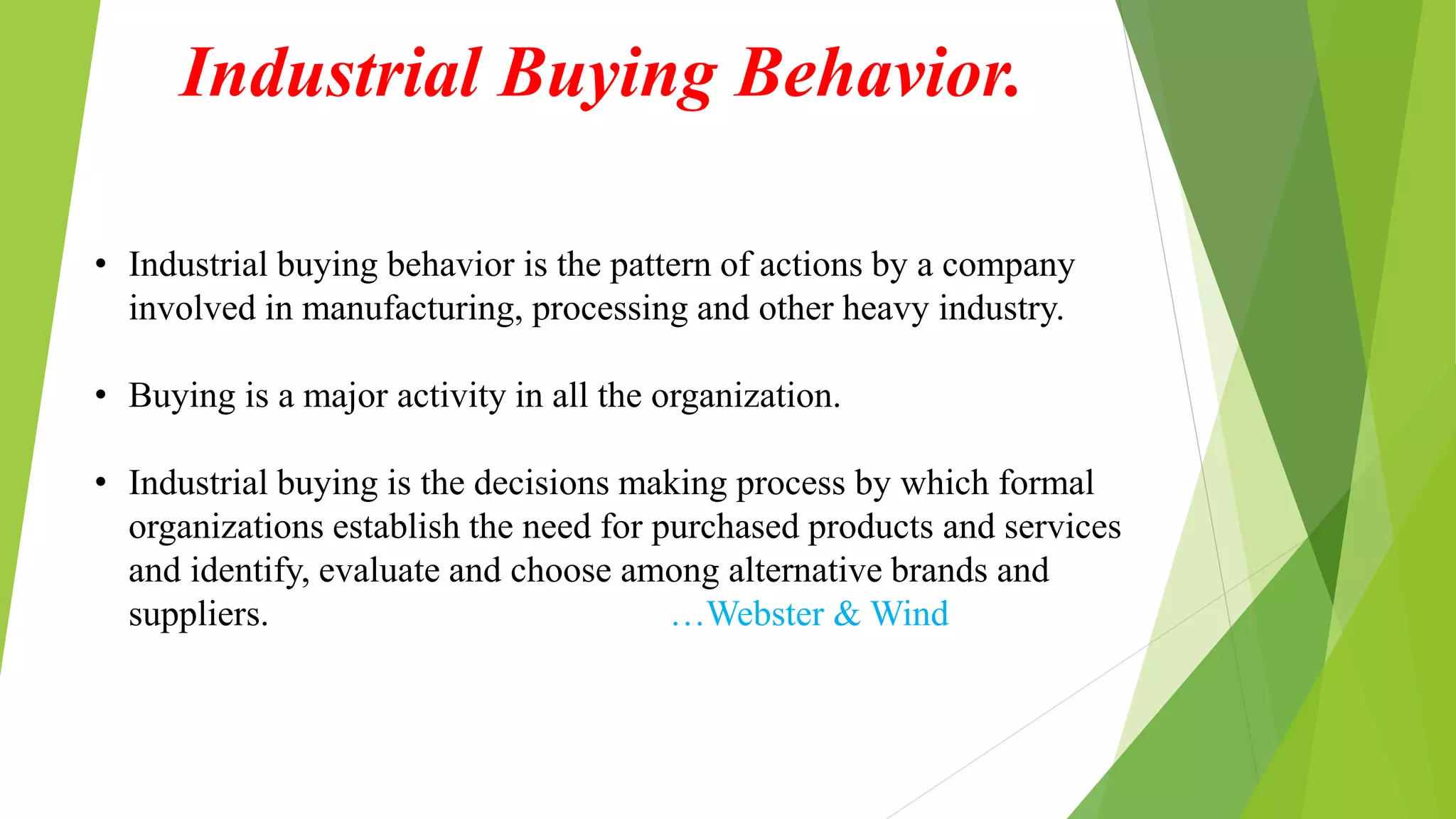 Consumer& Industrial Buying Decisions. | PPTX