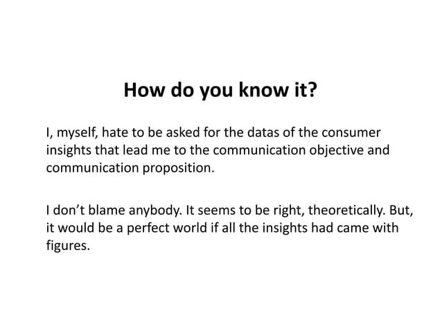 Consumer Insight : Data vs. Intuition | PPT