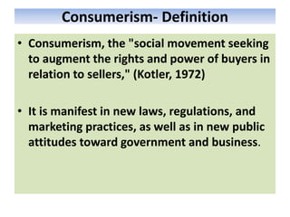 Consumerism 1 | PPTX | Economy | Business and Finance