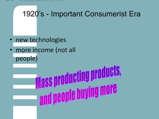 Consumerism 1920's | PPT