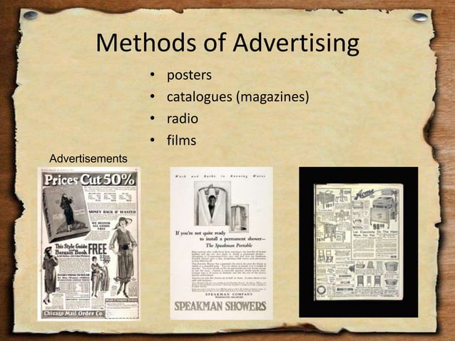 Consumerism 1920's | PPT