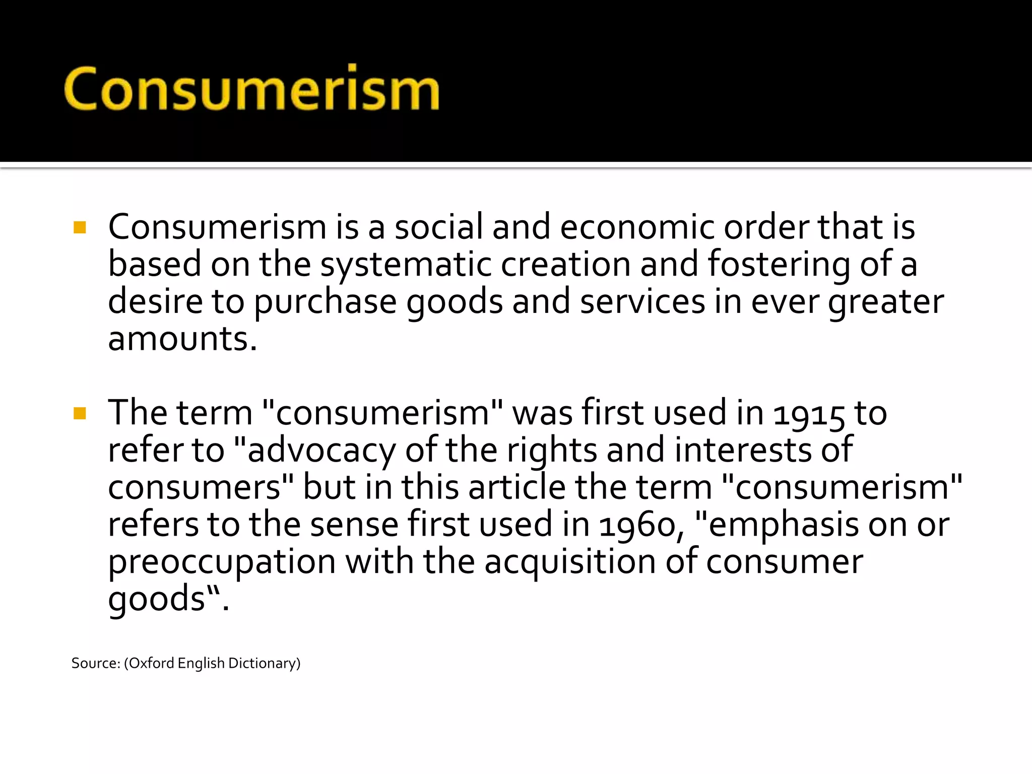 Consumerism | PPT