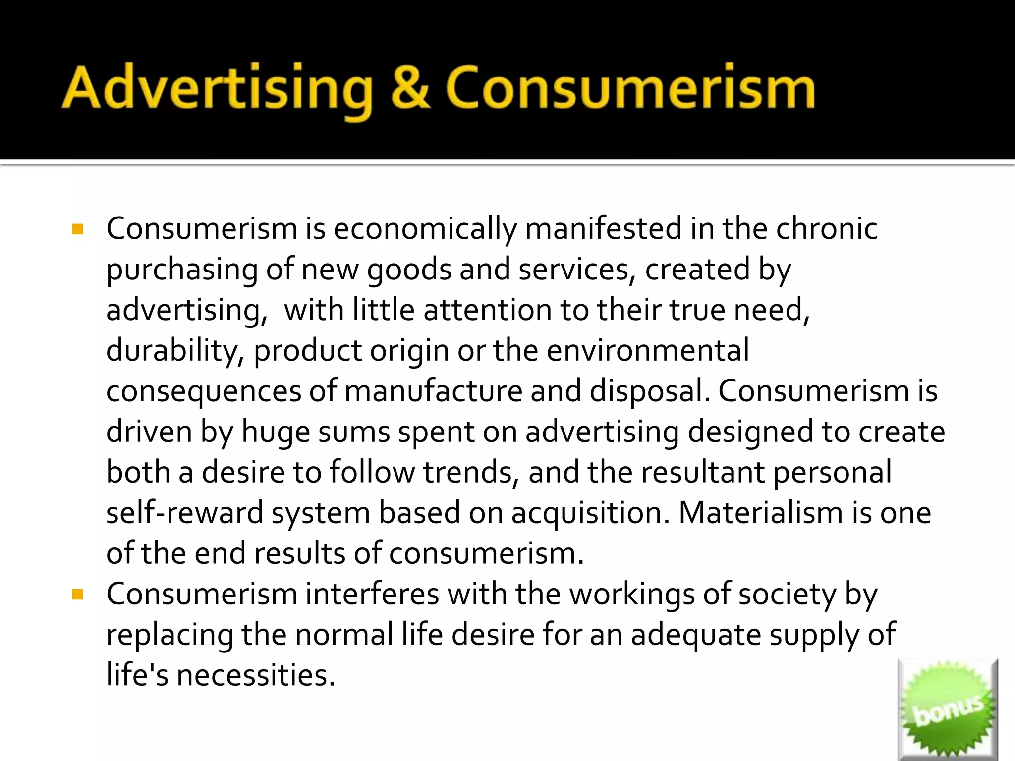 Consumerism | PPT