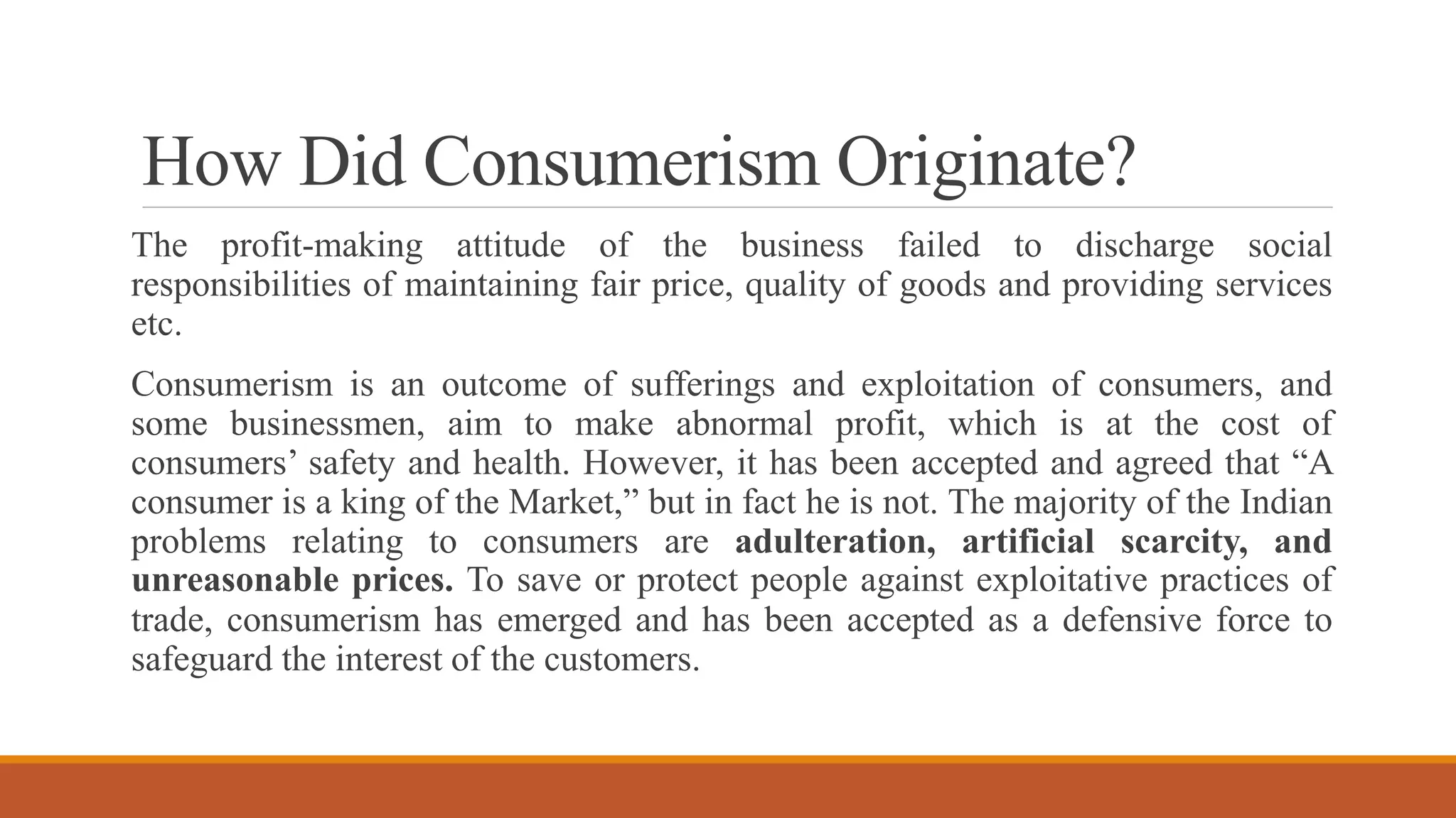 Consumerism in India (Consumer Protection Act-1986) | PPTX