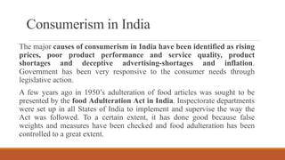 Consumerism in India (Consumer Protection Act-1986) | PPTX