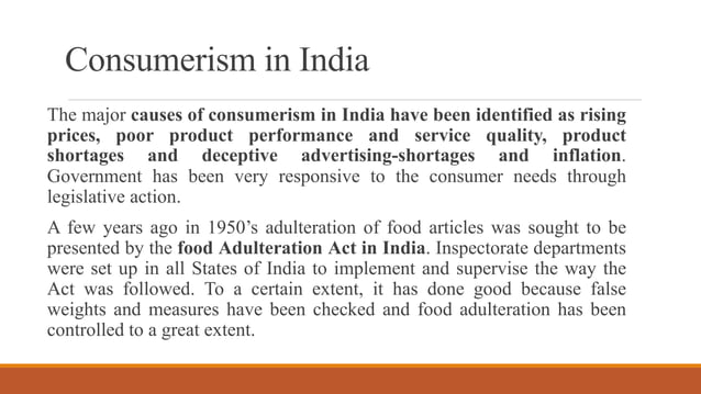 Consumerism in India (Consumer Protection Act-1986) | PPTX | Consumer ...