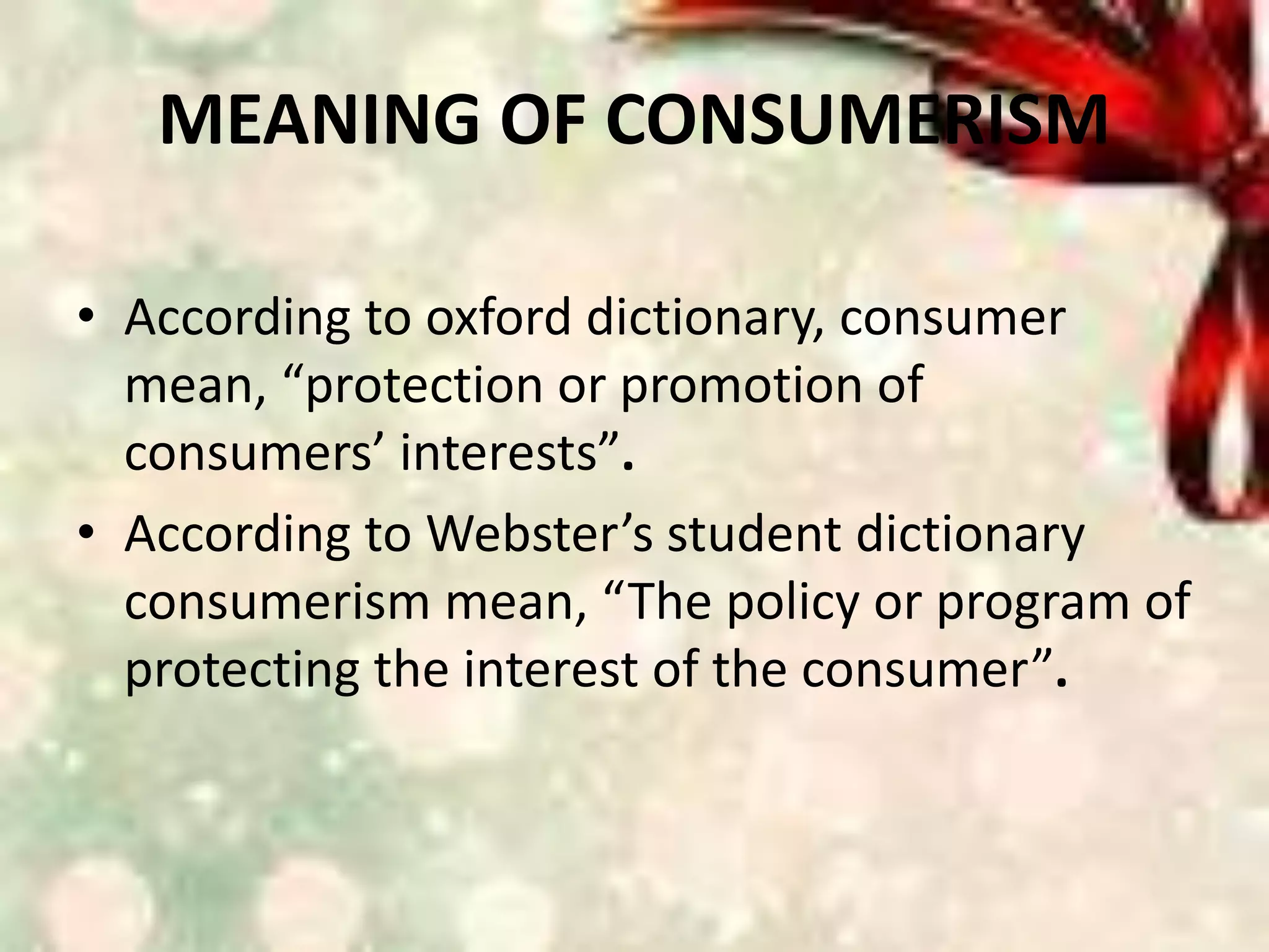 Consumerism | PPTX
