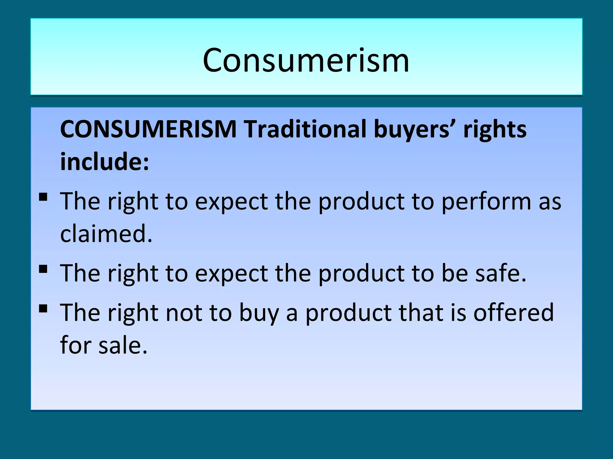 Consumerism and environmentalism | PPT
