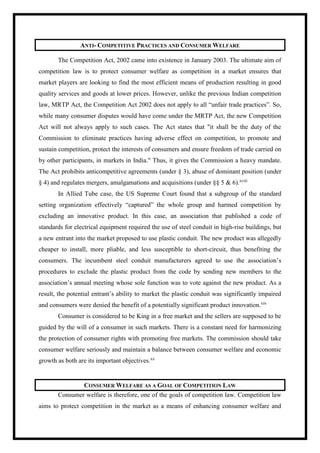 Consumerism and competition law | DOCX