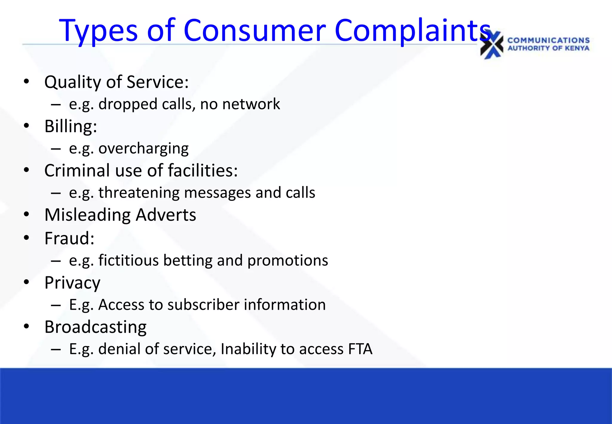 Consumer issues in the telecommunications | PPTX | Consumer Issues ...