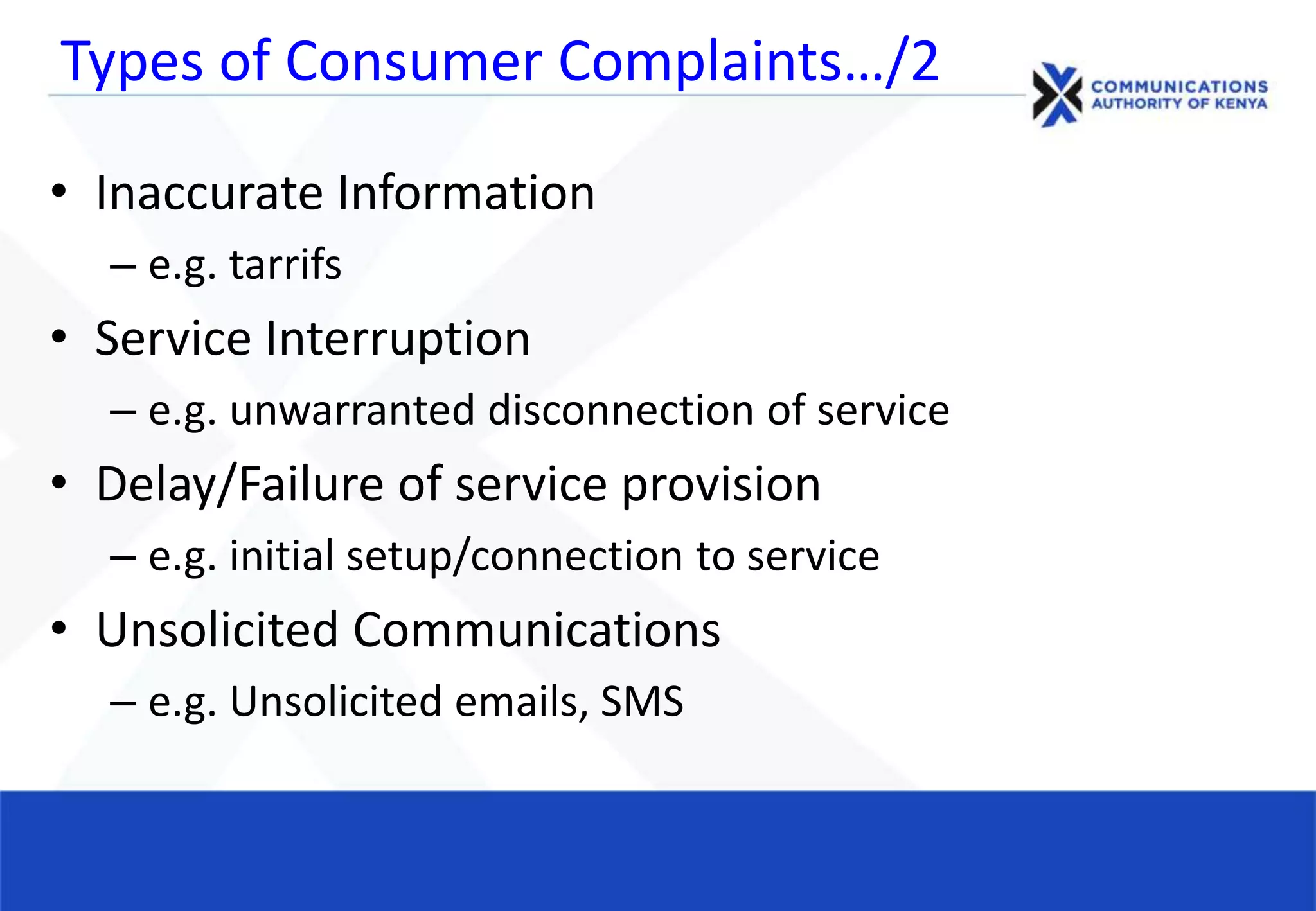 Consumer issues in the telecommunications | PPTX | Consumer Issues ...
