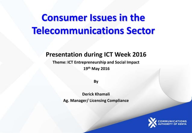 Consumer issues in the telecommunications | PPTX | Consumer Issues ...