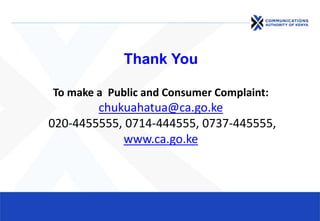 Consumer issues in the telecommunications | PPTX