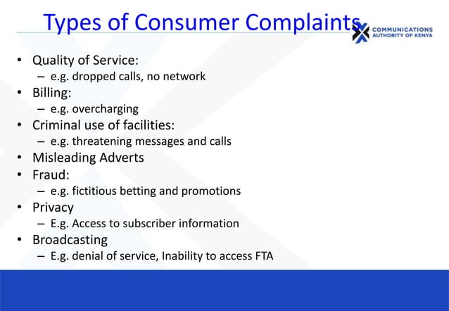 Consumer issues in the telecommunications | PPTX | Consumer Issues ...