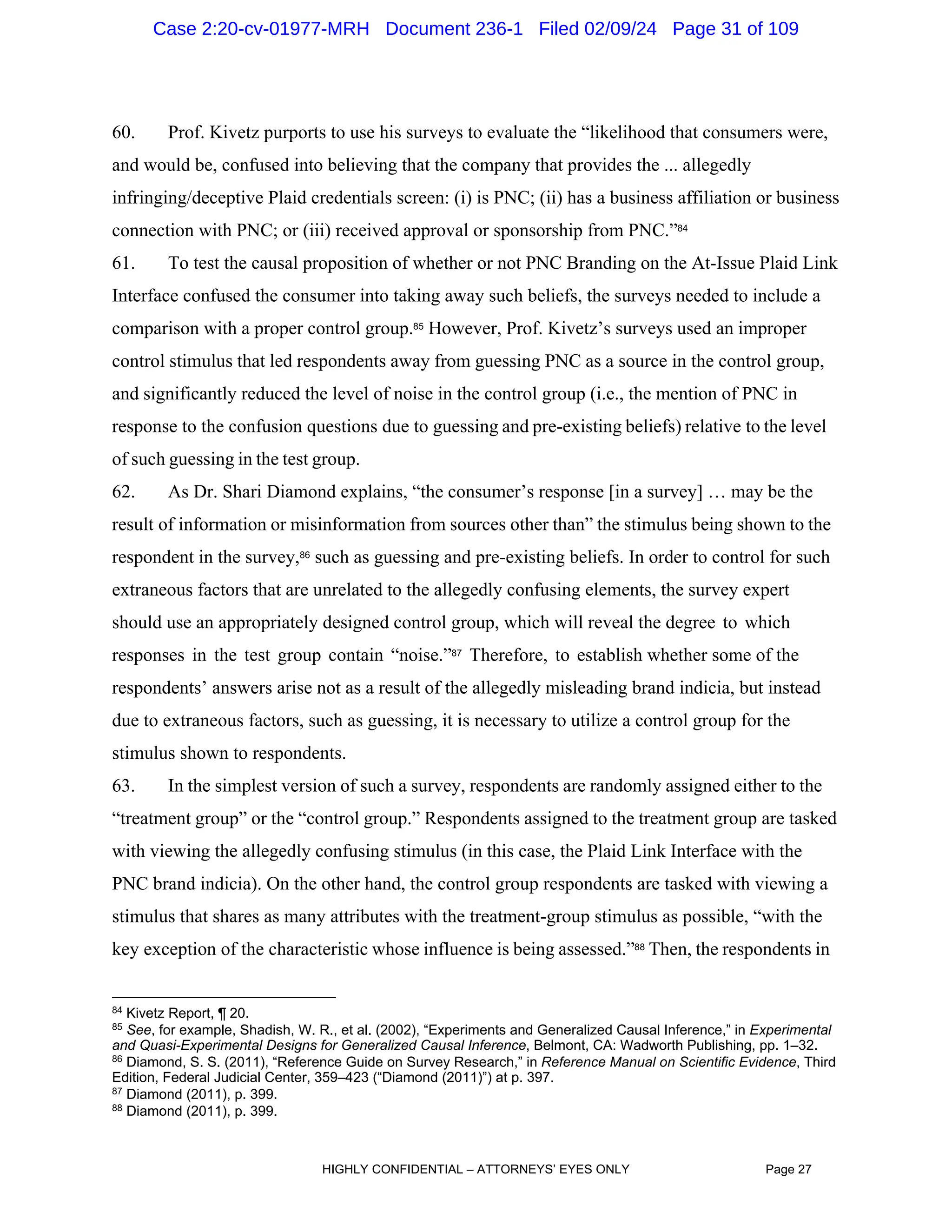 Consumer Journey Expert Opinion in PNC v. Plaid | PDF