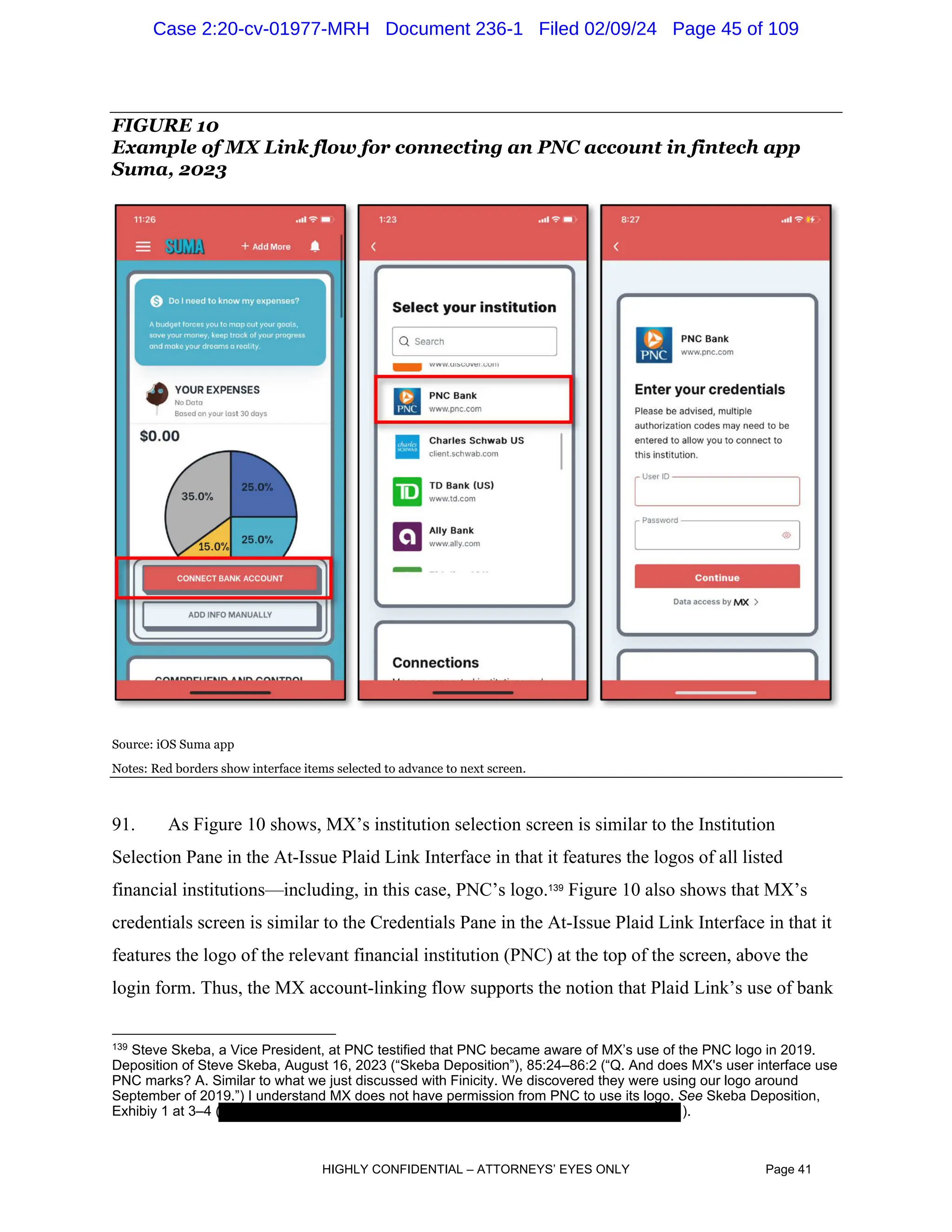 Consumer Journey Expert Opinion in PNC v. Plaid | PDF