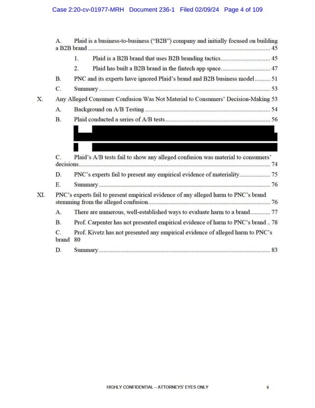 Consumer Journey Expert Opinion in PNC v. Plaid | PDF