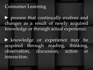 Consumer Learning | PPT