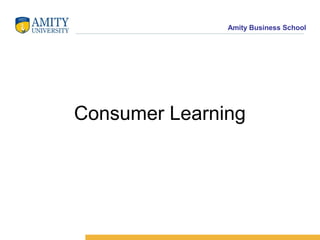Consumer learning | PPT
