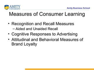 Consumer learning | PPT