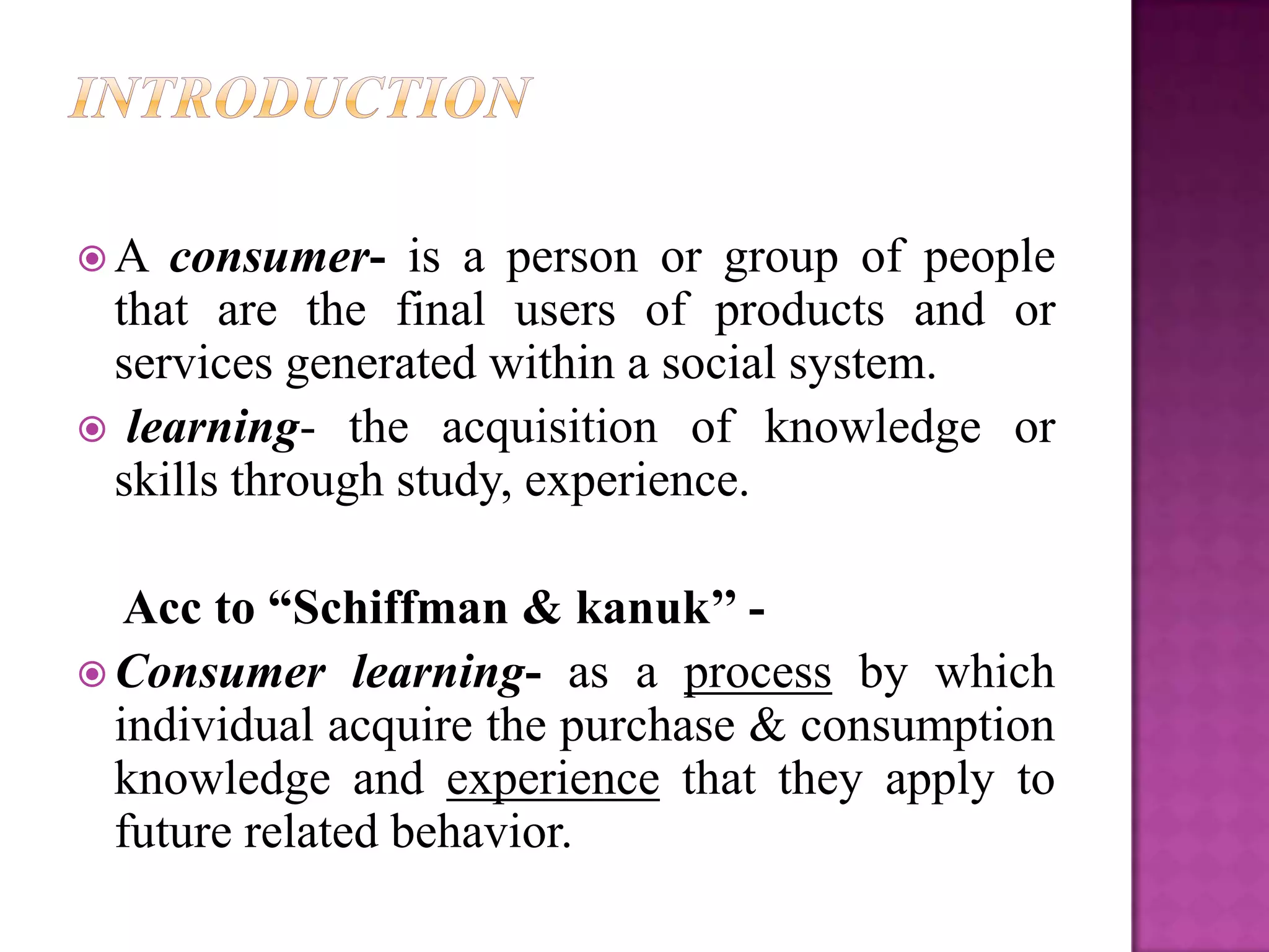 Consumer learning | PPT