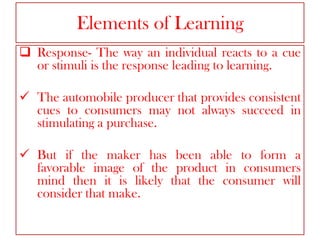 Consumer learning | PPTX